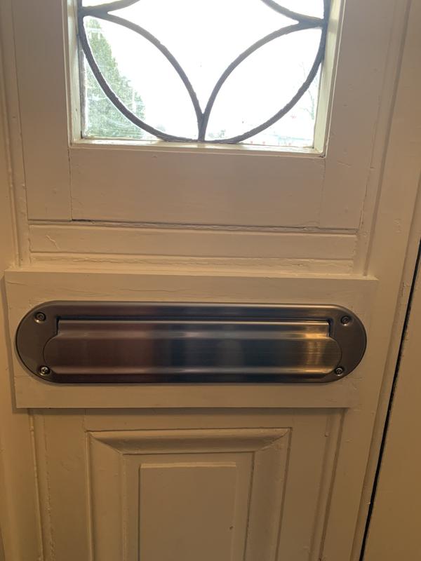 Franklin Brass Brushed Gold Mail Slot (Mounting Hardware Included) in ...