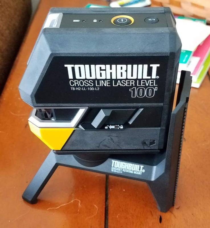 TOUGHBUILT 100-ft Green Self-Leveling Cross-line Laser Level Kit TB-H2 ...