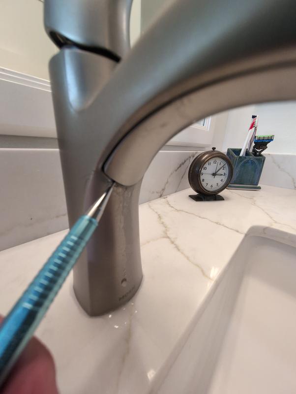 Moen Lindor Brushed Gold Single Hole 1-Handle WaterSense Bathroom Sink ...