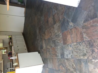 Style Selections Aspen Sunset 12-in x 12-in Glazed Porcelain Slate Tile ...