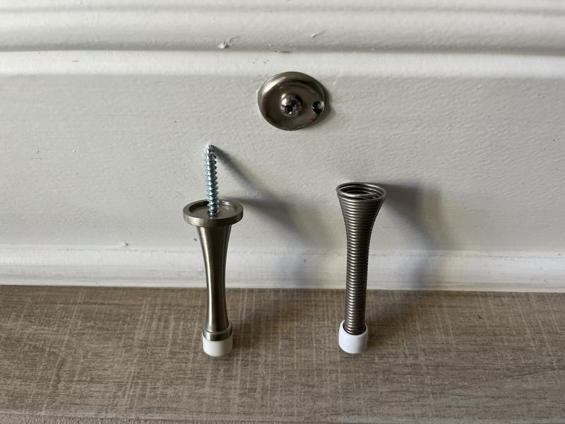 Franklin Brass 3-3/4-in Black Wall protector Door Stop in the Door ...