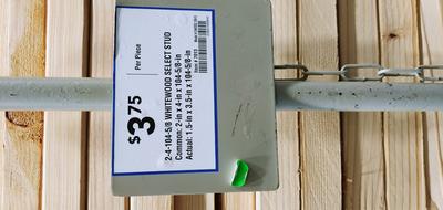 2-in x 4-in x 105-in Kiln-dried Spruce Pine Fir #2 Prime Stud in the ...