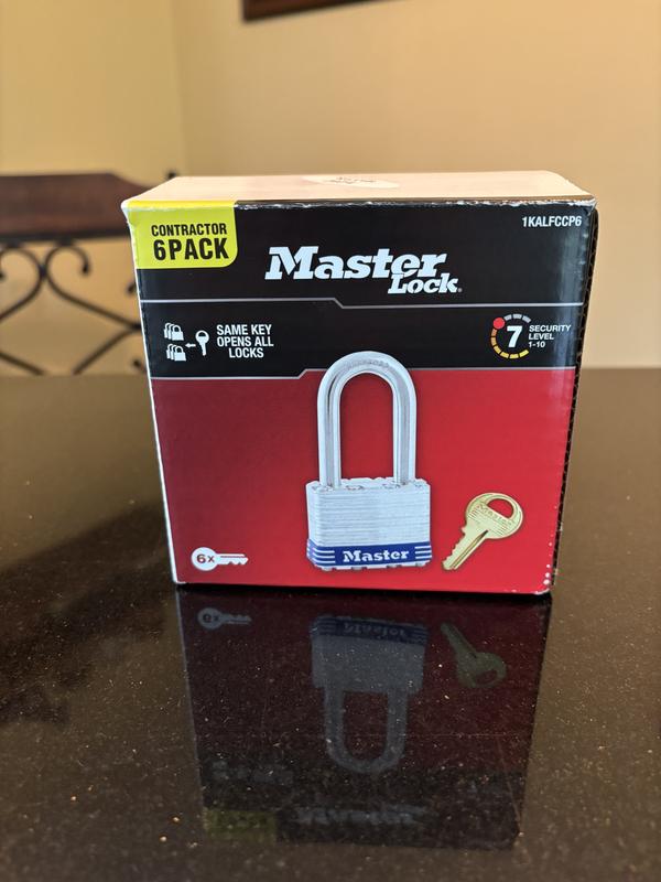 Master Lock Pro Pack Outdoor Keyed Padlock, 1-3/4-in Wide x 1-1/2-in ...