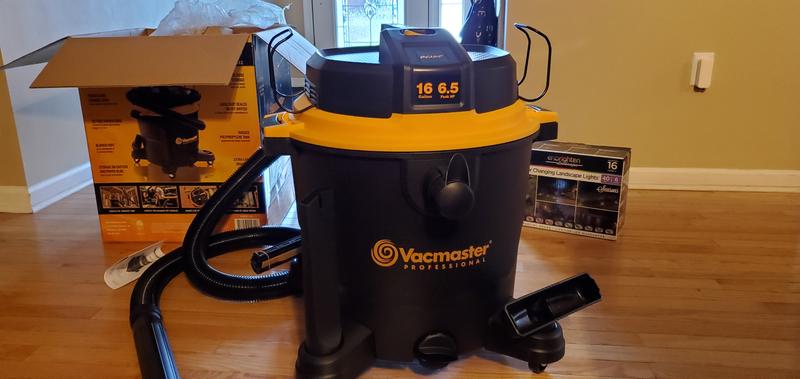 Vacmaster Professional 16-Gallon 6.5-HP Corded Wet/Dry Shop Vacuum with ...