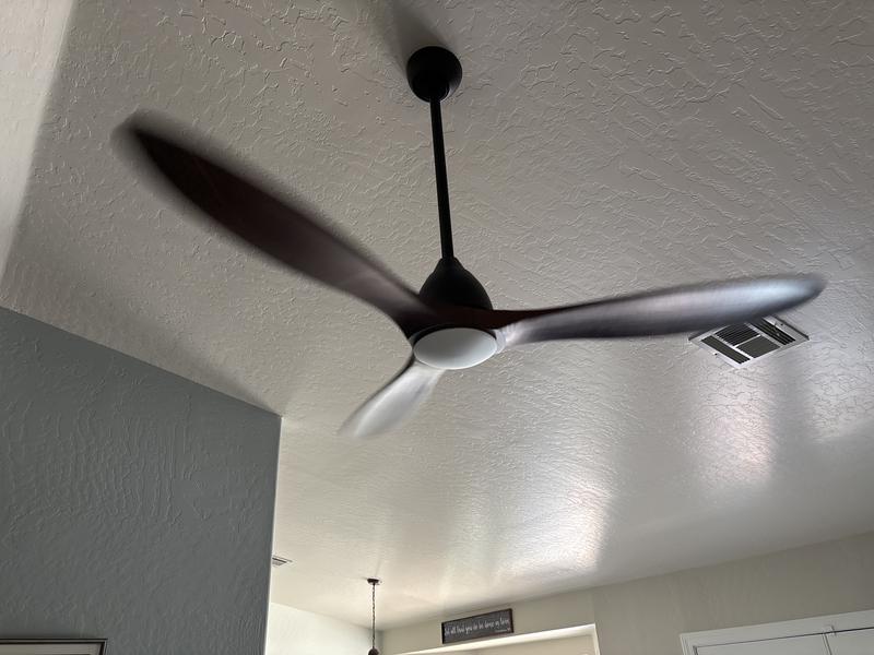 CO-Z 52-in Black Color-changing Indoor Smart Propeller Ceiling Fan with ...