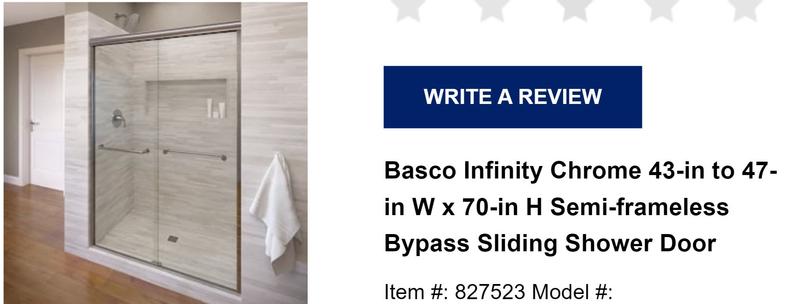 Basco Infinity Chrome 56-in to 58-1/2-in W x 70-in H Semi-frameless ...