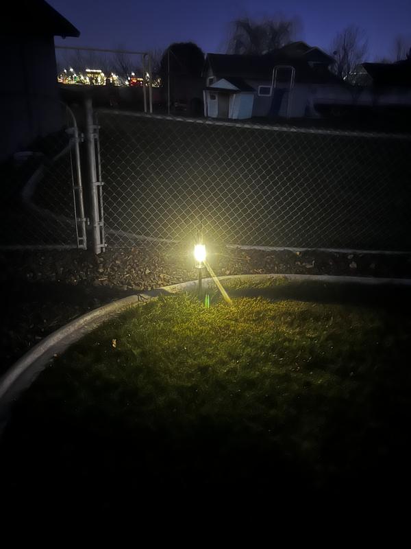 Harbor Breeze 2-Pack Round Bollard 15-Lumen 1.5-Watt Black Solar LED Outdoor Path Light (3500 K ...