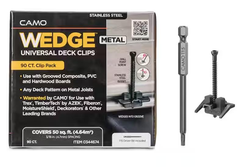 CAMO Wedgemetal Clip 2-in 410 Stainless Steel Hidden Deck Fastener 50 ...