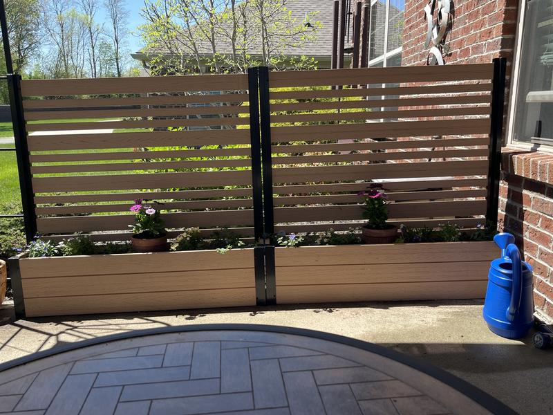 Enclo Privacy Screens Florence 46-in W x 72-in H Ash Vinyl/Polyresin ...