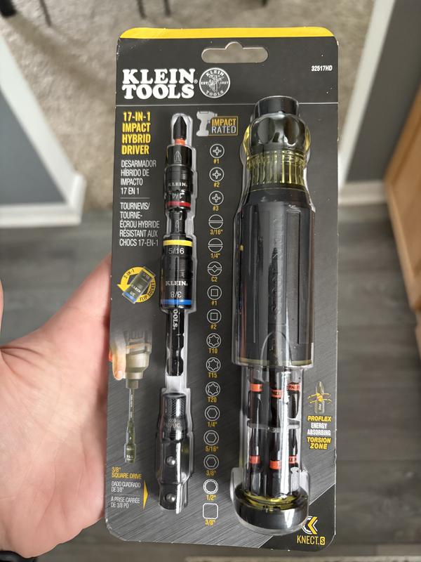 Klein Tools KNECT 17-in-1 Impact-Rated Hybrid Screwdriver / Nut Driver ...