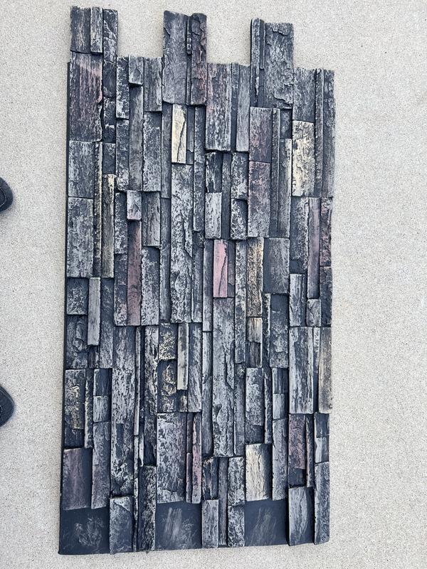 Tritan BP Traditions Faux Stone Panel 7.09-sq ft Volcanic Ash Faux ...