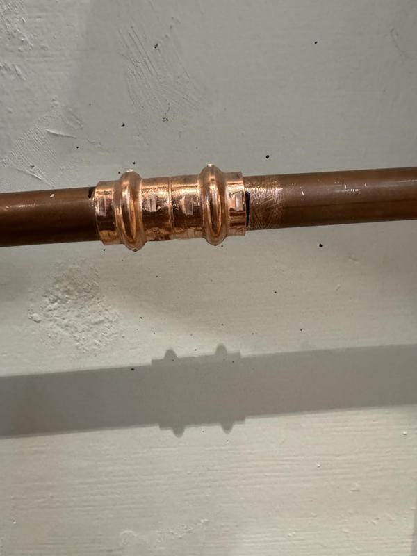 SharkBite 3-in Large Diameter Press Coupling with Stop in the Copper ...