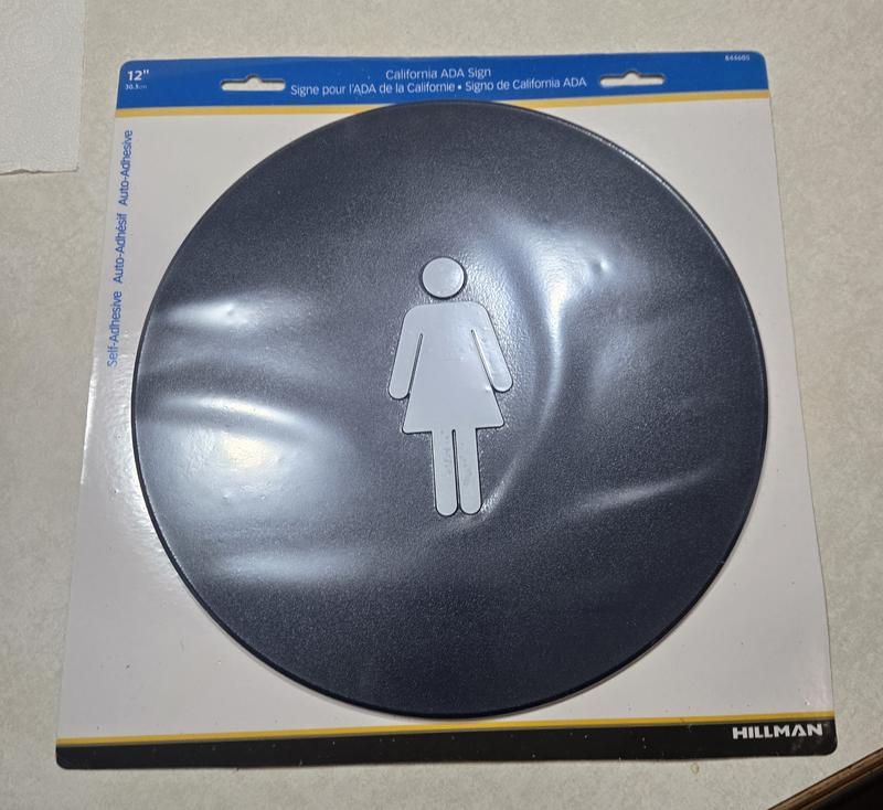 Hillman Sign Center 12-in x 12-in Plastic Restroom Sign 844605 at Lowes.com