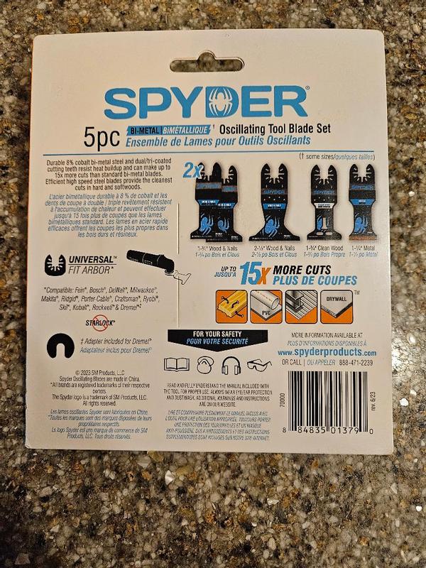 Spyder 5-Pack Bi-metal Oscillating Tool Blade 70000 at Lowes.com