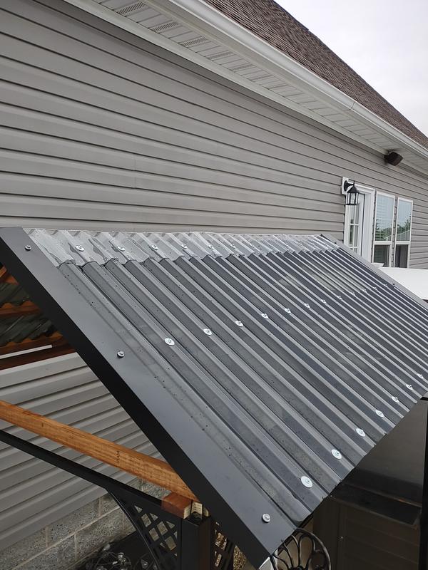 AmeriLux International CoverLite 2.16-ft x 8-ft Corrugated Smoke ...