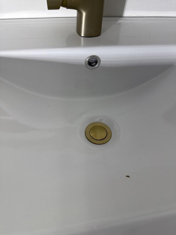 Zalerock Gold Single hole 1-handle Low-arc Residential Handle Bathroom ...