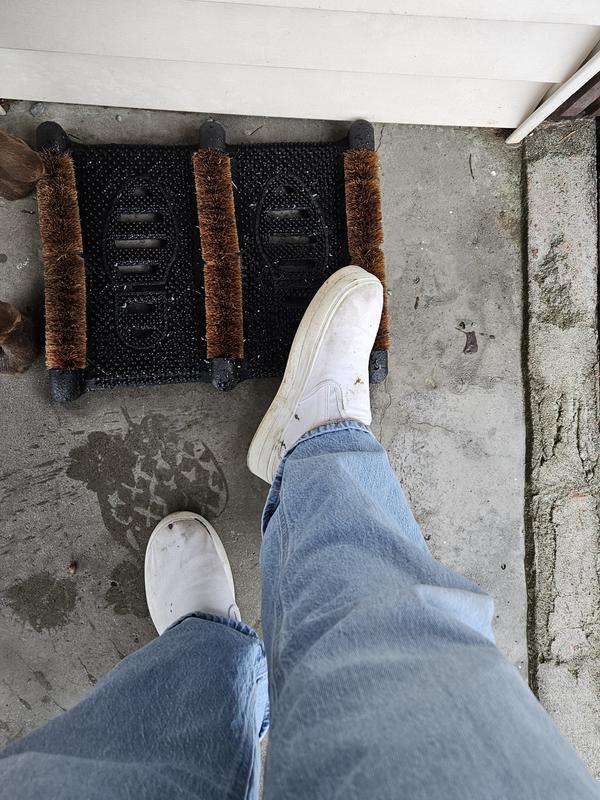 Rubber-Cal 1-ft x 2-ft Brown Coir Rectangular Indoor or Outdoor Home ...