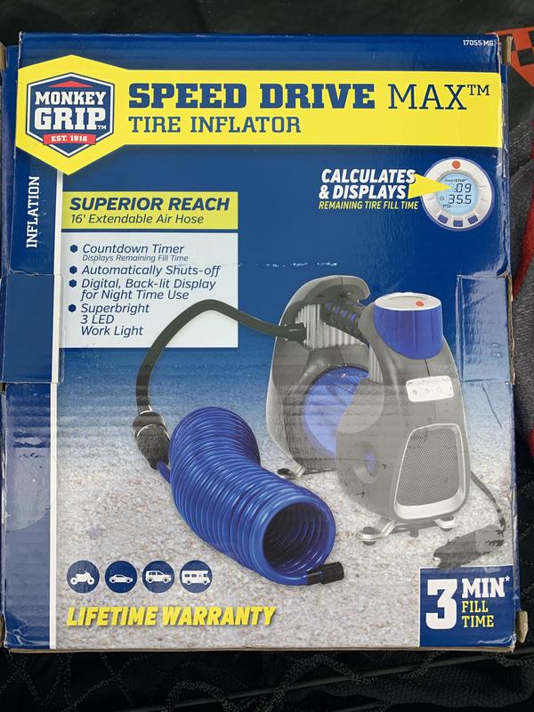 Monkey Grip Tire Inflator/Speed Drive Max - Low-pressure Tire Gauge Kit ...