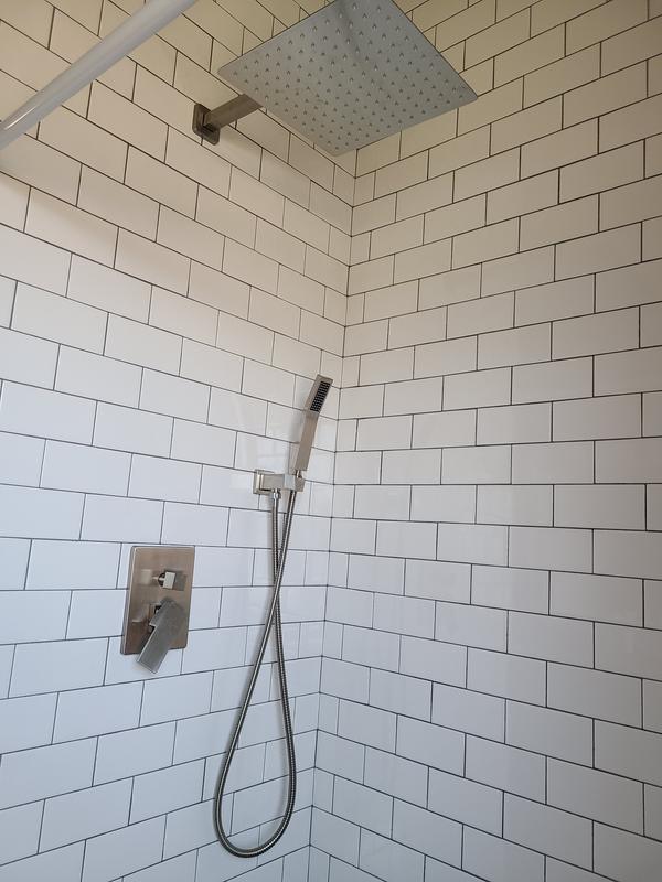 CASAINC Luxury Brushed Gold 12-in Waterfall Dual Head Built-In Shower ...