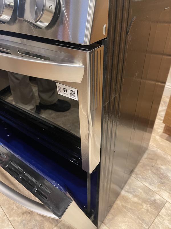 LG 30-in 5 Burners 4.3-cu ft / 2.6-cu ft Self-cleaning Air Fry ...