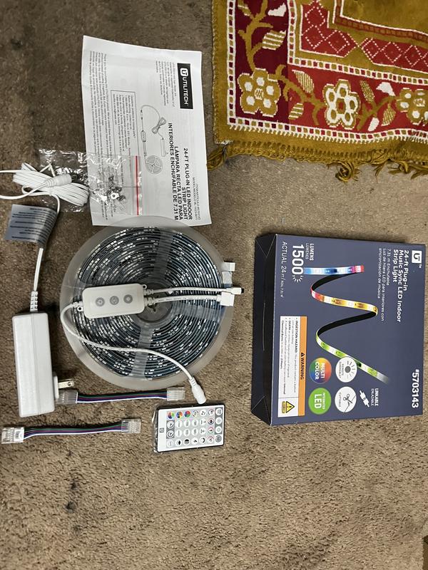 Utilitech Strip Light 288-in Plug-in LED Under Cabinet Strip Light with ...