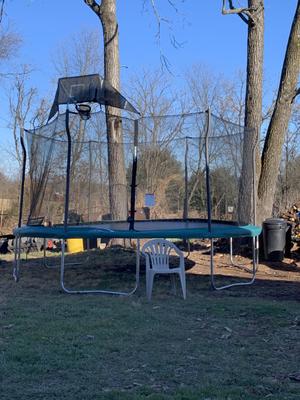 Propel Trampolines 15 Foot trampoline 15-ft Round Backyard in Green ...