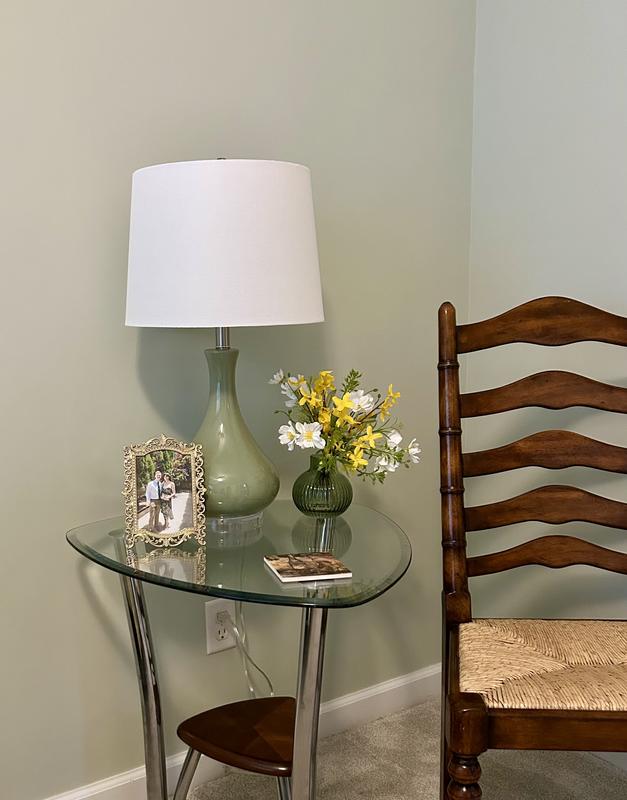 Lalia Home Classix 26.25-in Sage Green LED Rotary Socket Table Lamp ...