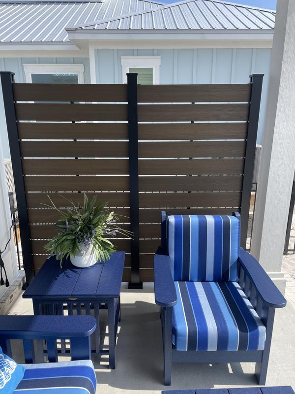 HOFT End Post Kit A6 and Hardware 72-in W x 73.5-in H Black Aluminum ...