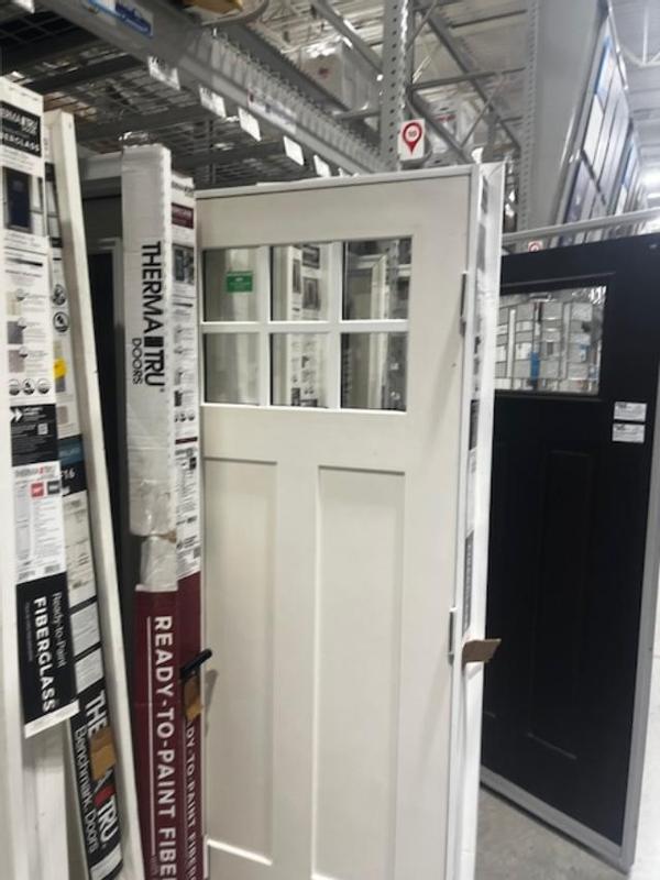 Therma-Tru Entry Door 36-in x 80-in x 4-9/16-in Fiberglass Right-hand ...