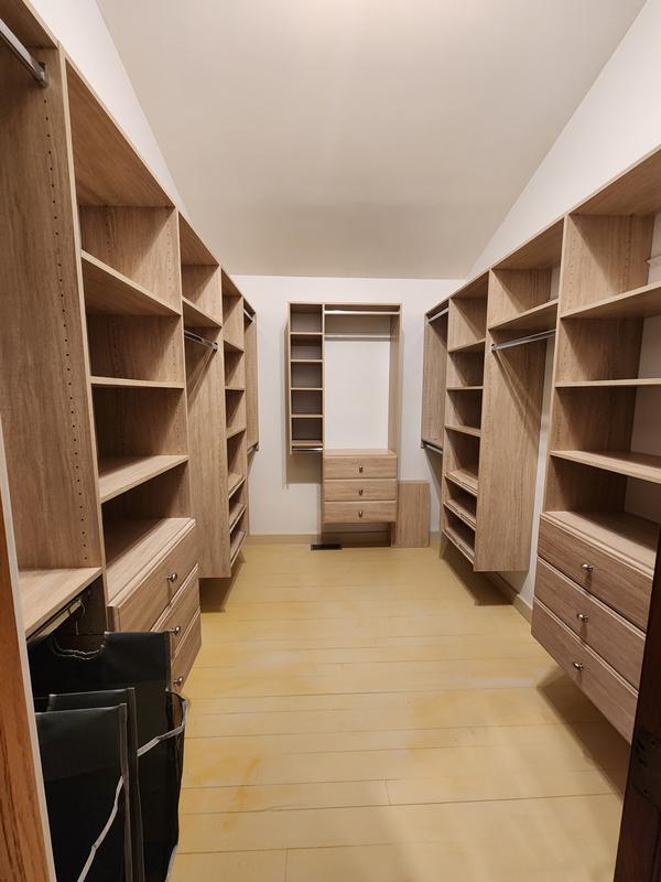 Easy Track 2.1-ft to 2.1-ft W x 7-ft H White Solid Shelving Wood Closet ...