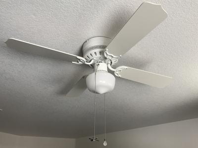 Litex Celeste 42-in White with White/Whitewash Blades LED Indoor Flush ...