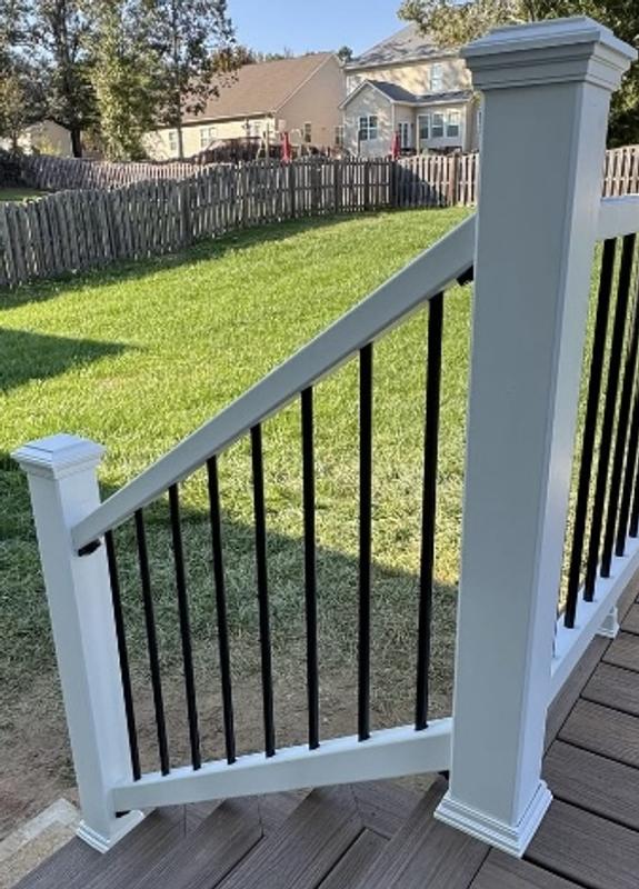Trex 4-in x 4-in x 4-ft Classic White PVC Deck Post sleeve in the Deck ...