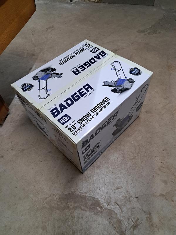 Wild Badger Power Cordless 40-volt 20-in Single-stage Push Battery Snow ...