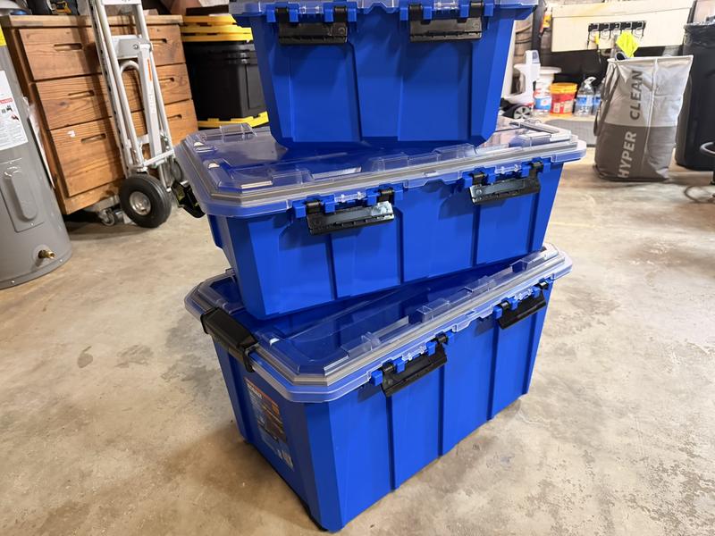 Kobalt Small 5 -Gallons ( 20 -Quarts ) blue Heavy Duty Stackable Tote ...