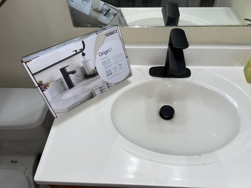 Allen and Roth Candace Matte Black Single Hole 1 Handle WaterSense ...