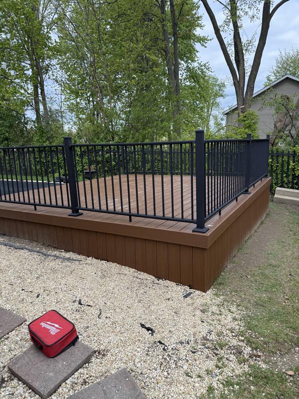Deckorators Rapid Rail 6-ft x 36-in Weathered Brown Aluminum Deck Rail ...