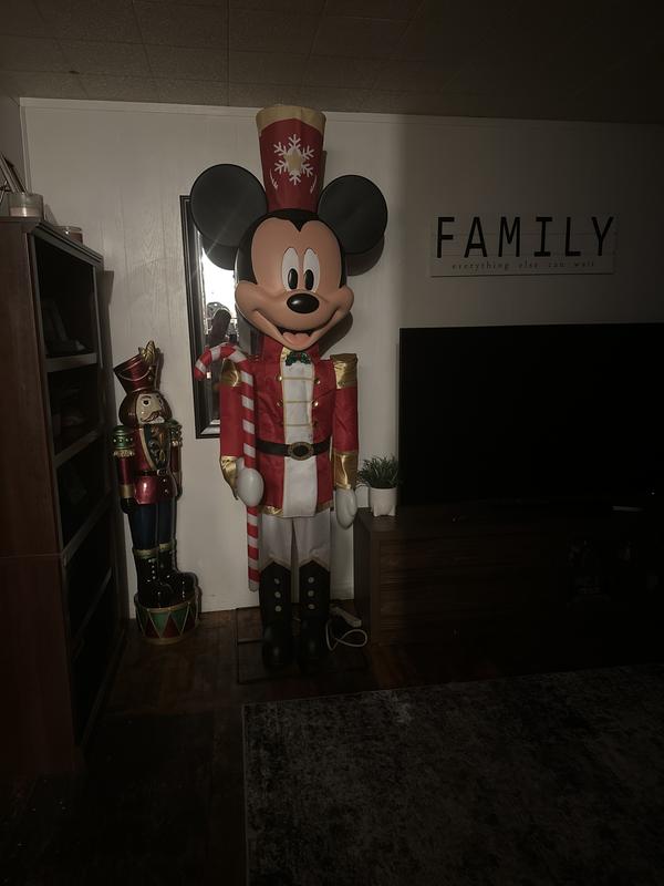 Disney Animatronic 90.55-in Mouse Free Standing Decoration with White ...