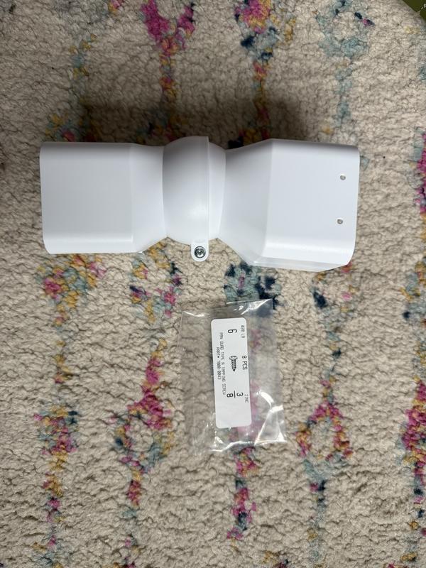TURNSPOUT Polymer 7.1-in White Adjustable Downspout connector in the ...