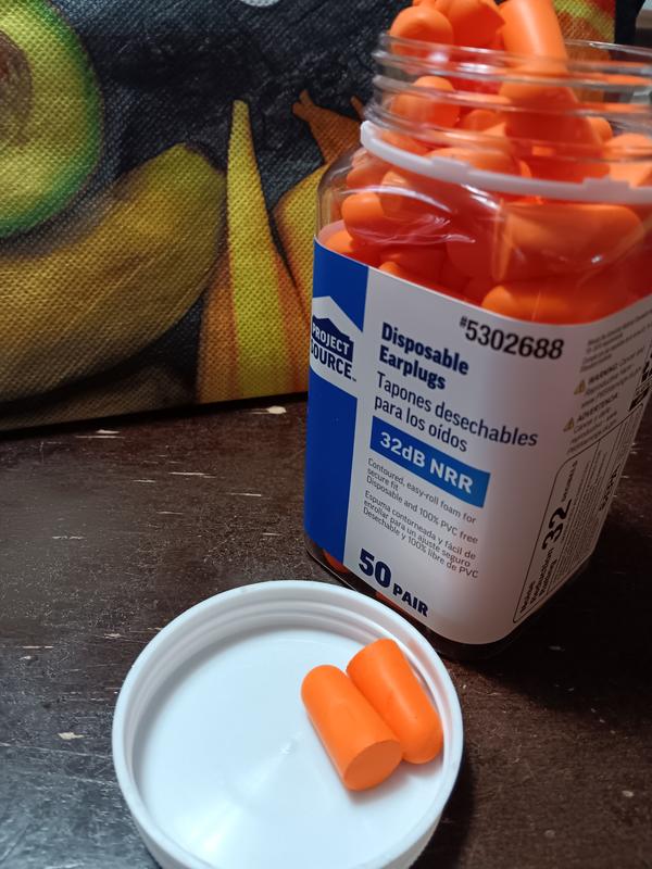 Project Source 50-Pack Disposable Hearing Protection Earplugs 32 dB ...