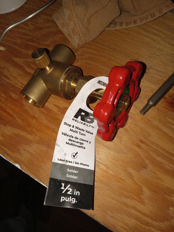 RELIABILT 3/4-in CopPEr Sweat x 3/4-in Copper Sweat Brass Multi Turn ...