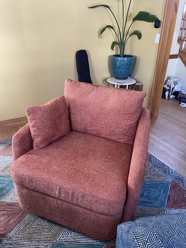 Hrinhom Modern Navy Swivel Accent Chair HC-W1102-NAVY at Lowes.com