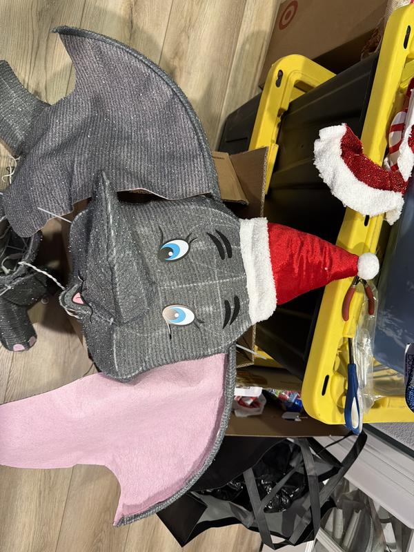 Disney 2-ft LED Dumbo Tinsel Yard Decoration in the Outdoor Christmas ...