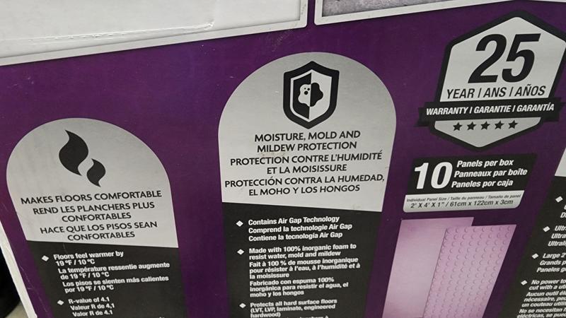 DRIcore Insul-Armor 76 23.25-ft W x 47.25-ft L x 1 -in T Premium Foam ...