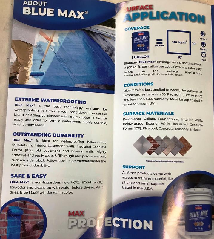 AMES Blue Max Blue Semi-gloss Solid Water-based Mildew Resistant Mold ...