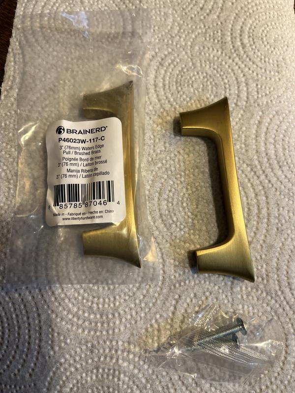 Brainerd Waters Edge 3-in (76mm) Center to Center Brushed Brass Oval ...