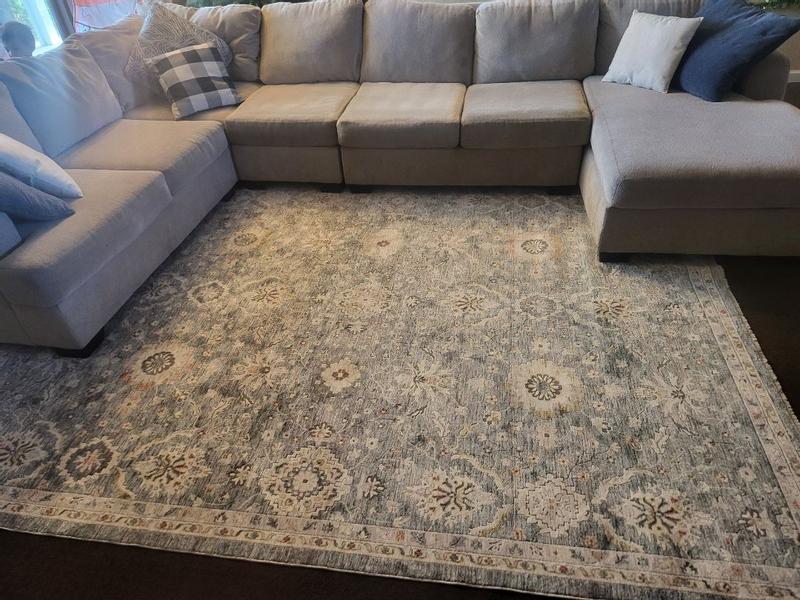 allen + roth with STAINMASTER Sapphire Petals 8 X 10 (ft) Blue Indoor ...