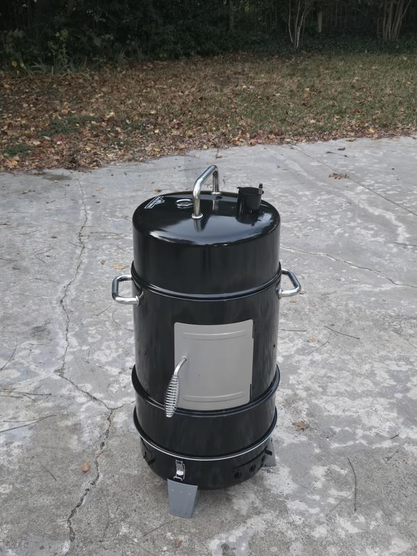 Shop Master Forge 564-Sq. in Black Vertical Charcoal Smoker with Grill ...