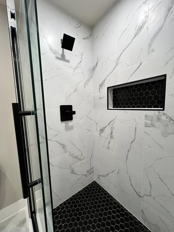 Shop Satori Statuario White Marble Floor and Wall Tile Bathroom Project ...