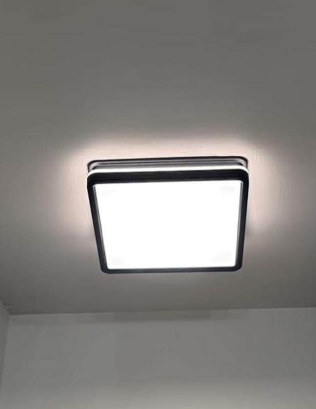 Akicon 2-Sone 80-CFM Black Decorative Lighted Bathroom Fan in the ...