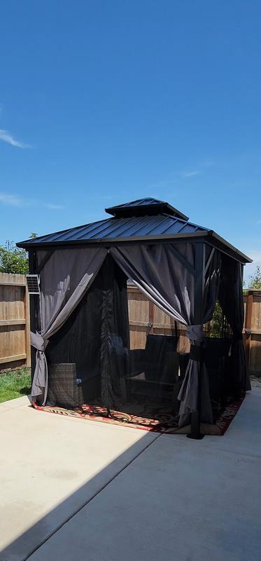 ABCCANOPY 10-ft x 10-ft 76 series Khaki Gazebo with Hardtop Roof ...